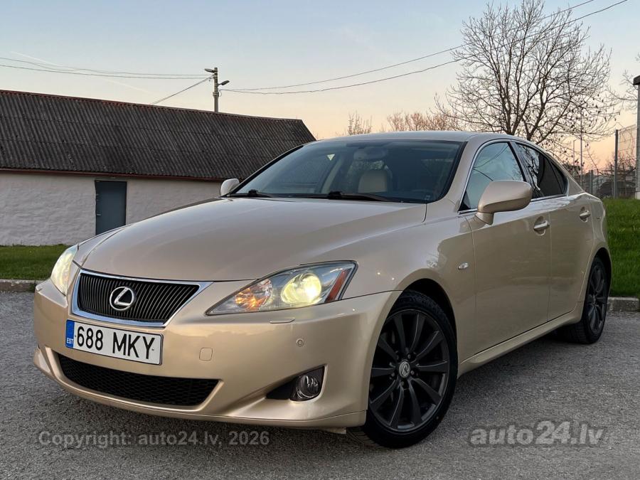 Beige Lexus IS 2008 in Tallinn, with an engine capacity of 2.50 L and mileage of 183 thousand km for 7290 €, photo 1 on AUTOMOTO.COM.LV