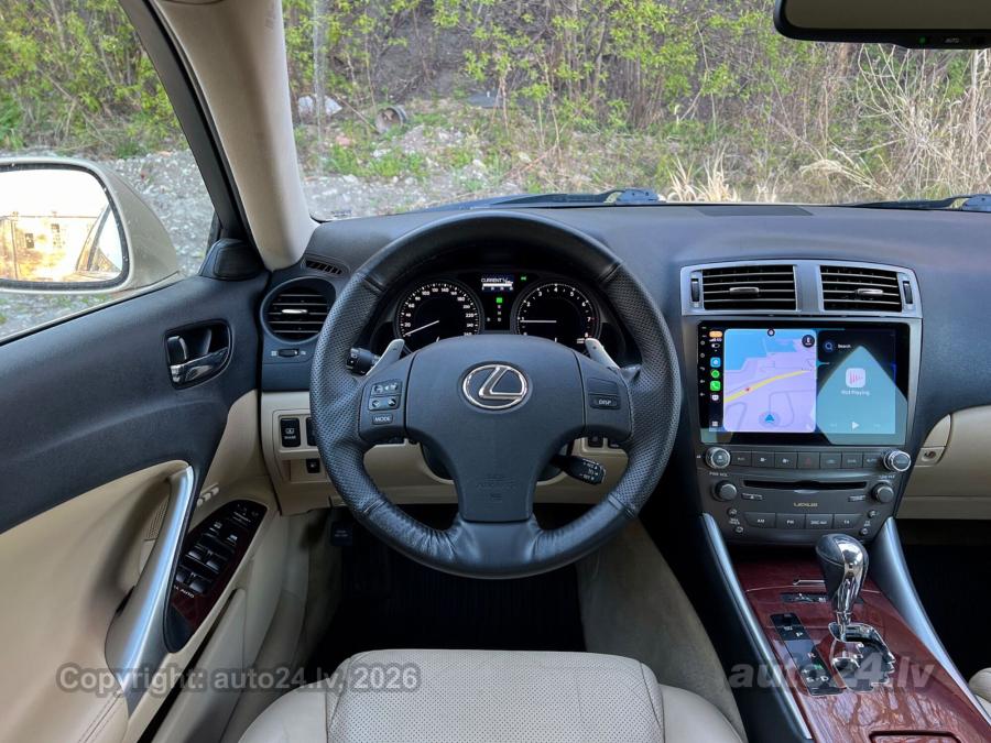 Beige Lexus IS 2008 in Tallinn, with an engine capacity of 2.50 L and mileage of 183 thousand km for 7290 €, photo 17 on AUTOMOTO.COM.LV