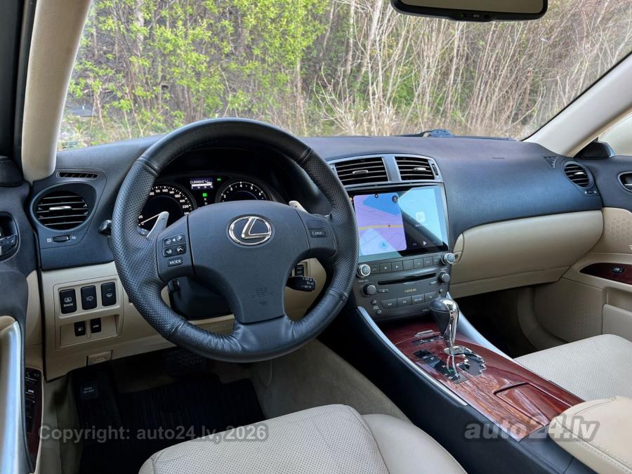 Beige Lexus IS 2008 in Tallinn, with an engine capacity of 2.50 L and mileage of 183 thousand km for 7290 €, photo 21 on AUTOMOTO.COM.LV