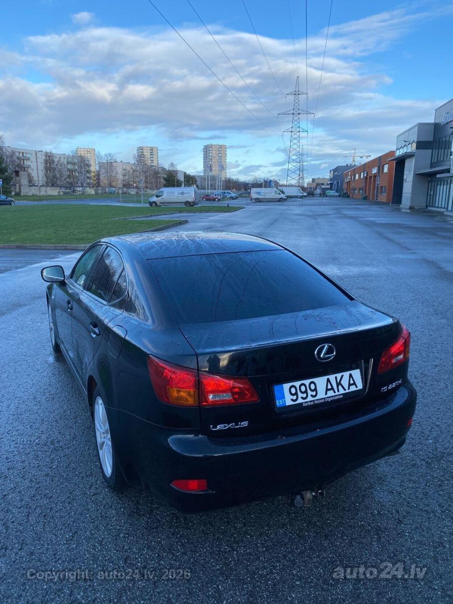 Melns Lexus IS 2007 Tallina, ar dzinēja tilpumu 2.20 L un nobraukumu 259 tūkst. km par 4300 €, foto 4 vietnē AUTOMOTO.COM.LV