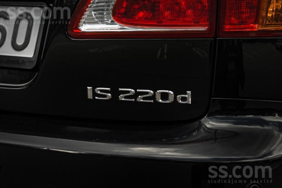 Melns Lexus IS 2010 Rīga, ar dzinēja tilpumu 2.20 L un nobraukumu 237 tūkst. km par 4990 €, foto 9 vietnē AUTOMOTO.COM.LV
