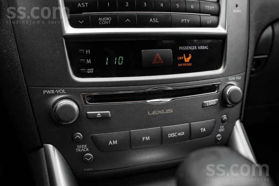 Melns Lexus IS 2010 Rīga, ar dzinēja tilpumu 2.20 L un nobraukumu 237 tūkst. km par 4990 €, foto 26 vietnē AUTOMOTO.COM.LV