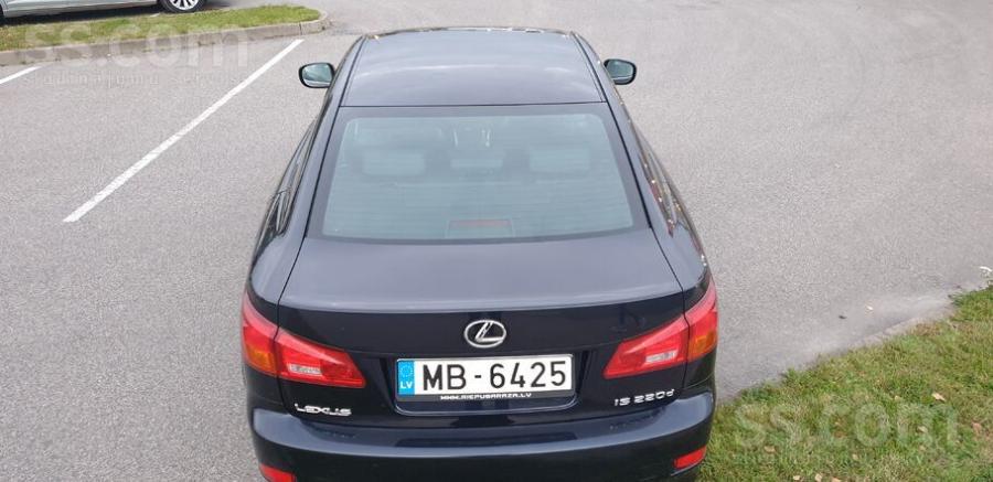 Blue Lexus IS 2009 in Riga, with an engine capacity of 2.20 L and mileage of 234 thousand km for 4450 €, photo 5 on AUTOMOTO.COM.LV