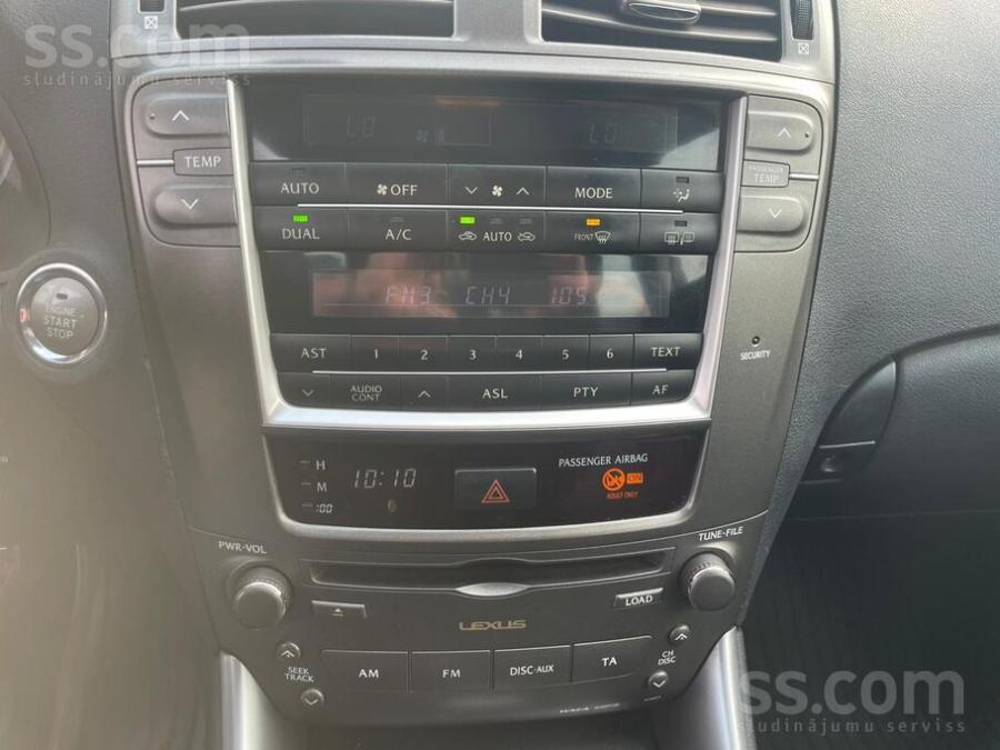 Grey Lexus IS 2006 in Riga, with an engine capacity of 2.50 L and mileage of 0 thousand km for 2799 €, photo 22 on AUTOMOTO.COM.LV
