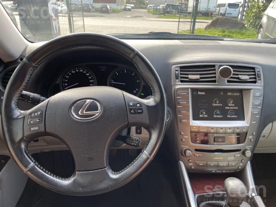 Pelēks Lexus IS 2007 Talsi, ar dzinēja tilpumu 2.20 L un nobraukumu 349 tūkst. km par 2700 €, foto 16 vietnē AUTOMOTO.COM.LV