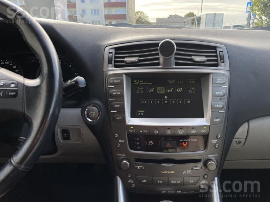 Pelēks Lexus IS 2007 Talsi, ar dzinēja tilpumu 2.20 L un nobraukumu 349 tūkst. km par 2700 €, foto 17 vietnē AUTOMOTO.COM.LV