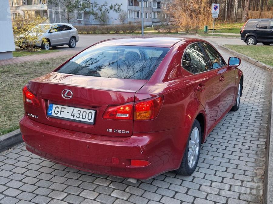 Sarkans Lexus IS 2006 Rīga, ar dzinēja tilpumu 2.20 L un nobraukumu 281 tūkst. km par 5500 €, foto 11 vietnē AUTOMOTO.COM.LV