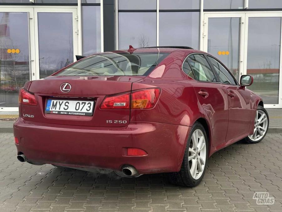 Sarkans Lexus IS 2007 Viļņa, ar dzinēja tilpumu 2.50 L un nobraukumu 108 tūkst. km par 5500 €, foto 6 vietnē AUTOMOTO.COM.LV