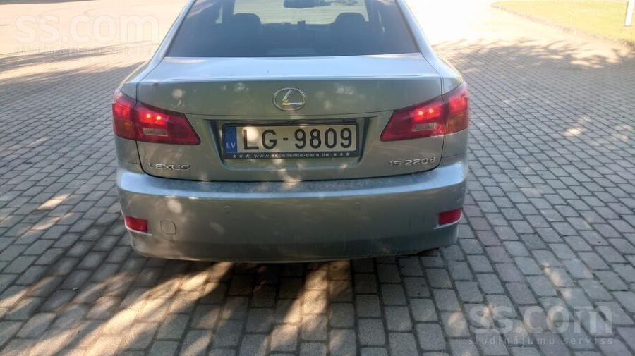 Lexus IS 2007 Rīga, ar dzinēja tilpumu 2.20 L un nobraukumu 378 tūkst. km par 2850 €, foto 6 vietnē AUTOMOTO.COM.LV