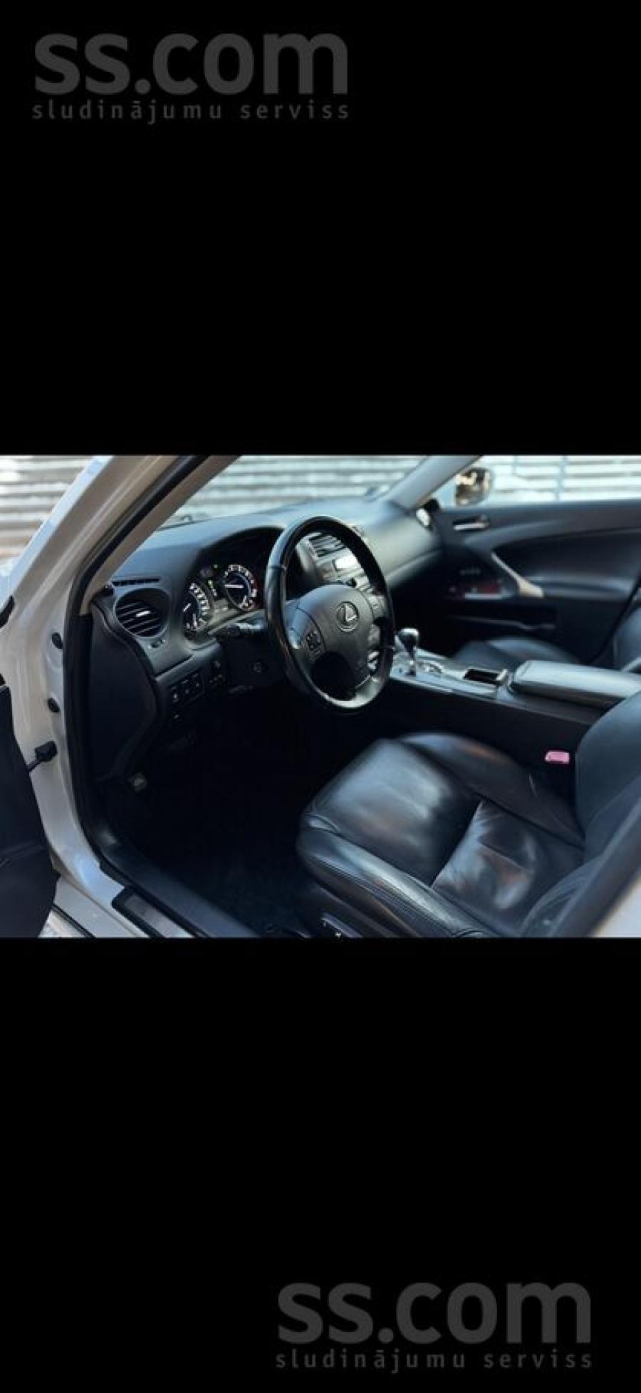 White Lexus IS 2008 in Riga, with an engine capacity of 2.50 L and mileage of 173 thousand km for 2200 €, photo 5 on AUTOMOTO.COM.LV
