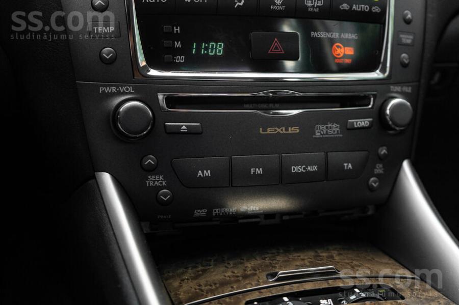 Balts Lexus IS 2009 Rīga, ar dzinēja tilpumu 2.50 L un nobraukumu 225 tūkst. km par 5200 €, foto 16 vietnē AUTOMOTO.COM.LV