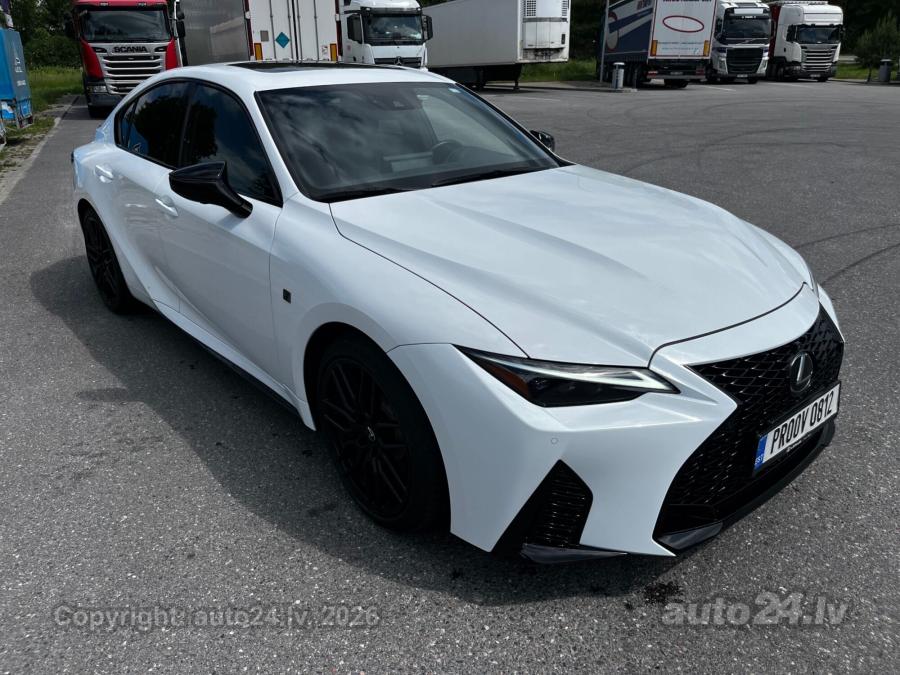 White Lexus IS 2024 in Tallinn, with an engine capacity of 5.00 L and mileage of 16 thousand km for 65000 €, photo 4 on AUTOMOTO.COM.LV
