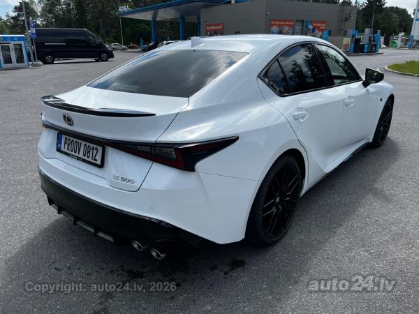 White Lexus IS 2024 in Tallinn, with an engine capacity of 5.00 L and mileage of 16 thousand km for 65000 €, photo 4 on AUTOMOTO.COM.LV