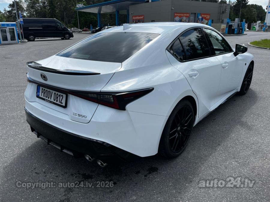 White Lexus IS 2024 in Tallinn, with an engine capacity of 5.00 L and mileage of 16 thousand km for 65000 €, photo 5 on AUTOMOTO.COM.LV