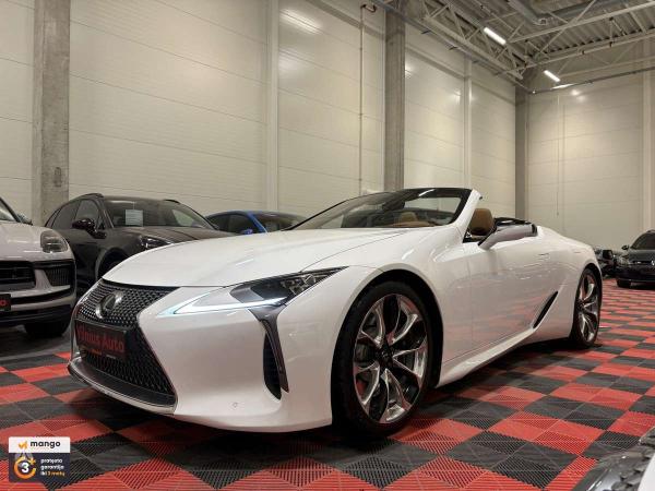 White Lexus LC 500 2021 in Vilnius, with an engine capacity of 4.97 L and mileage of 65 thousand km for 75999 €, photo 1 on AUTOMOTO.COM.LV