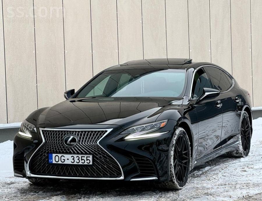 Black Lexus LS 2018 in Riga, with an engine capacity of 3.50 L and mileage of 92 thousand km for 35000 €, photo 1 on AUTOMOTO.COM.LV