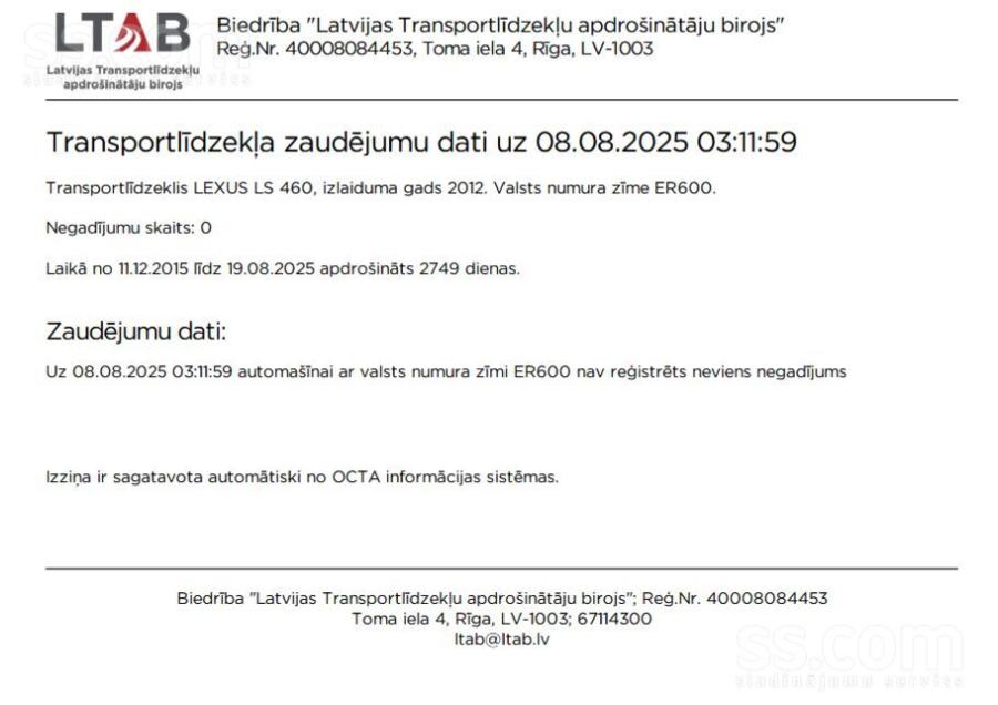 Лексус ЛС 2012 в Рига, объемом двигателя 4.60 л и пробегом 145 тыс. км за 12700 €, фото 24 на AUTOMOTO.COM.LV