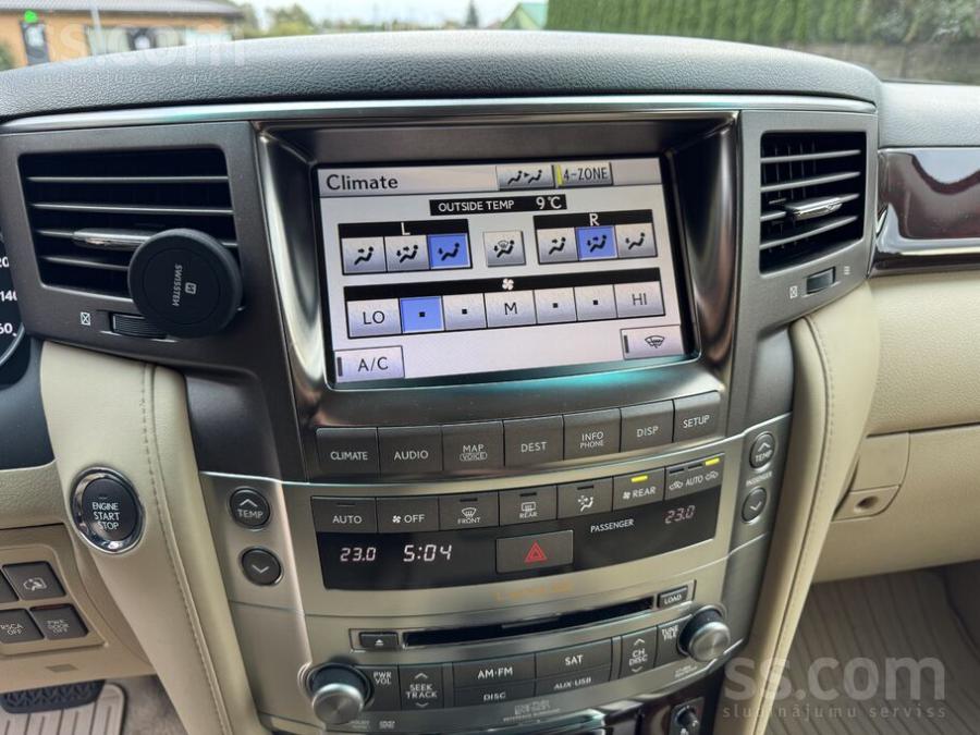 Black Lexus LX 2011 in Riga, with an engine capacity of 5.70 L and mileage of 76 thousand km for 33000 €, photo 16 on AUTOMOTO.COM.LV