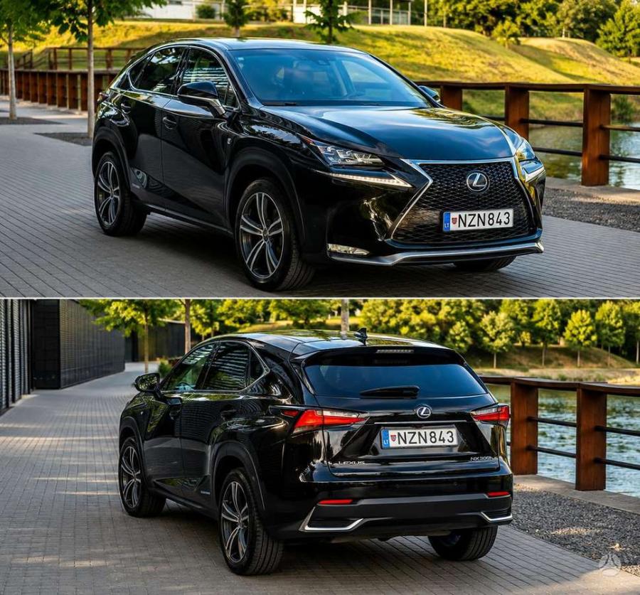 Black Lexus NX 300h 2014 in Kaunas, with an engine capacity of 2.49 L and mileage of 215 thousand km for 19900 €, photo 6 on AUTOMOTO.COM.LV