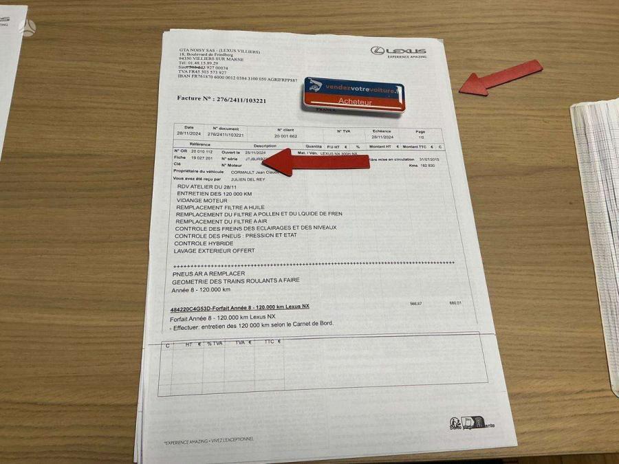 Черный Лексус NX 300h 2015 в Даугавпилс, объемом двигателя 2.49 л и пробегом 205 тыс. км за 18900 €, фото 20 на AUTOMOTO.COM.LV