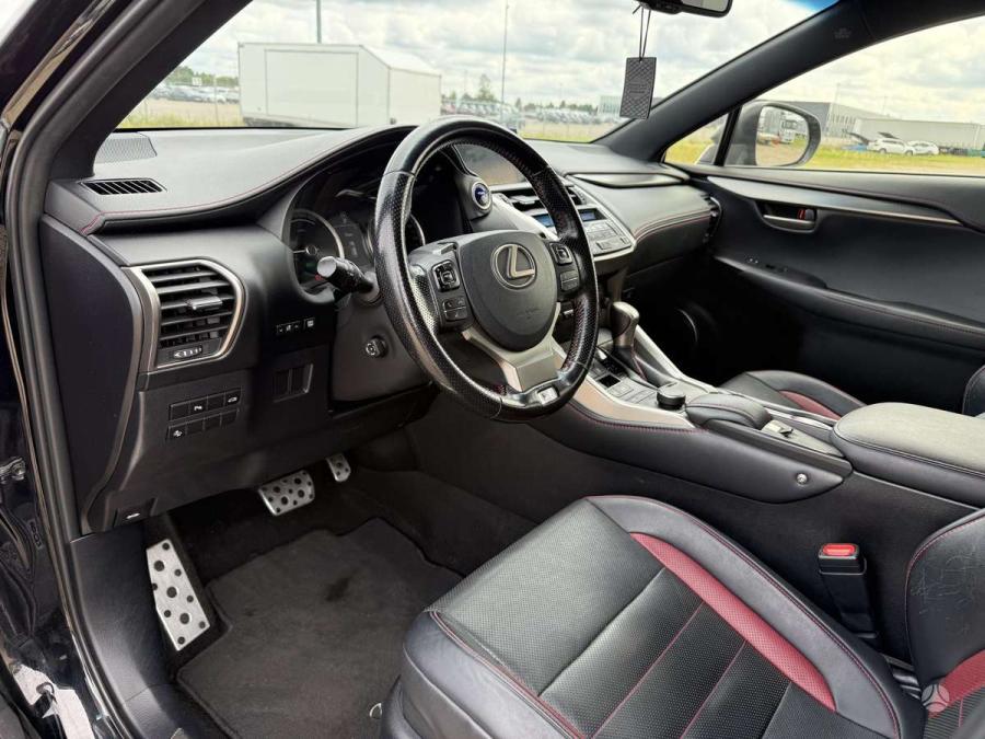 Black Lexus NX 300h 2016 in Vilnius, with an engine capacity of 2.49 L and mileage of 200 thousand km for 18900 €, photo 13 on AUTOMOTO.COM.LV