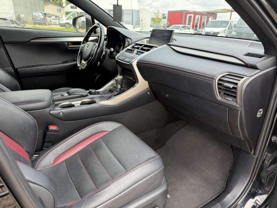 Black Lexus NX 300h 2016 in Vilnius, with an engine capacity of 2.49 L and mileage of 200 thousand km for 18900 €, photo 14 on AUTOMOTO.COM.LV