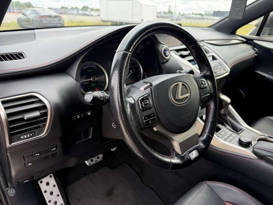 Black Lexus NX 300h 2016 in Vilnius, with an engine capacity of 2.49 L and mileage of 200 thousand km for 18900 €, photo 15 on AUTOMOTO.COM.LV