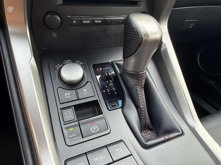 Black Lexus NX 300h 2016 in Vilnius, with an engine capacity of 2.49 L and mileage of 200 thousand km for 18900 €, photo 27 on AUTOMOTO.COM.LV