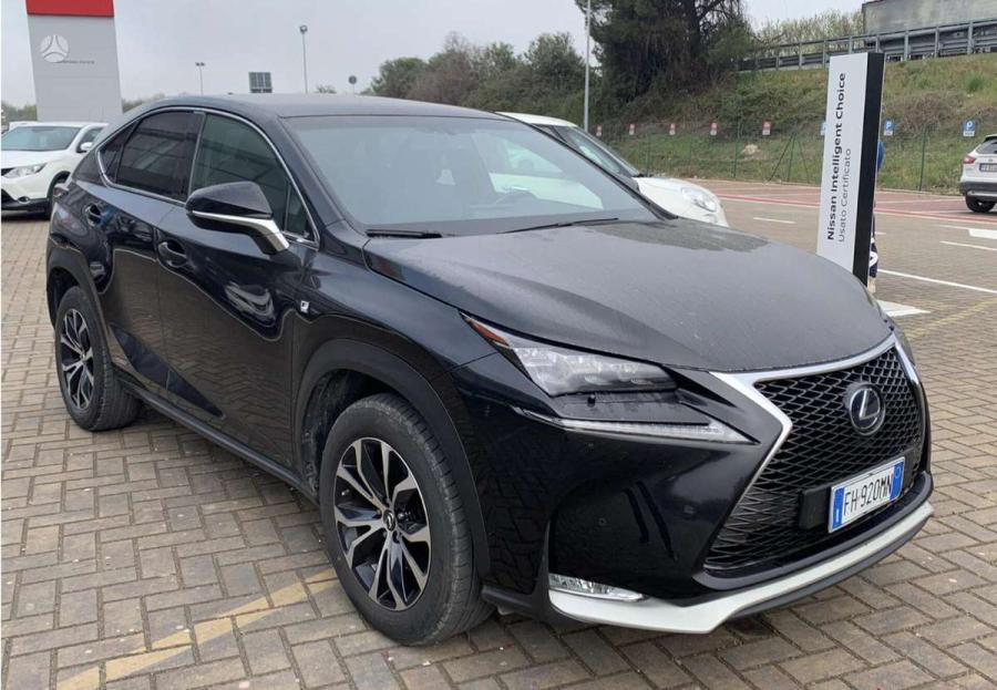 Black Lexus NX 300h 2017 in Vilnius, with an engine capacity of 2.49 L and mileage of 111 thousand km for 23555 €, photo 1 on AUTOMOTO.COM.LV