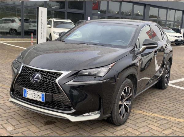 Black Lexus NX 300h 2017 in Vilnius, with an engine capacity of 2.49 L and mileage of 111 thousand km for 23555 €, photo 2 on AUTOMOTO.COM.LV