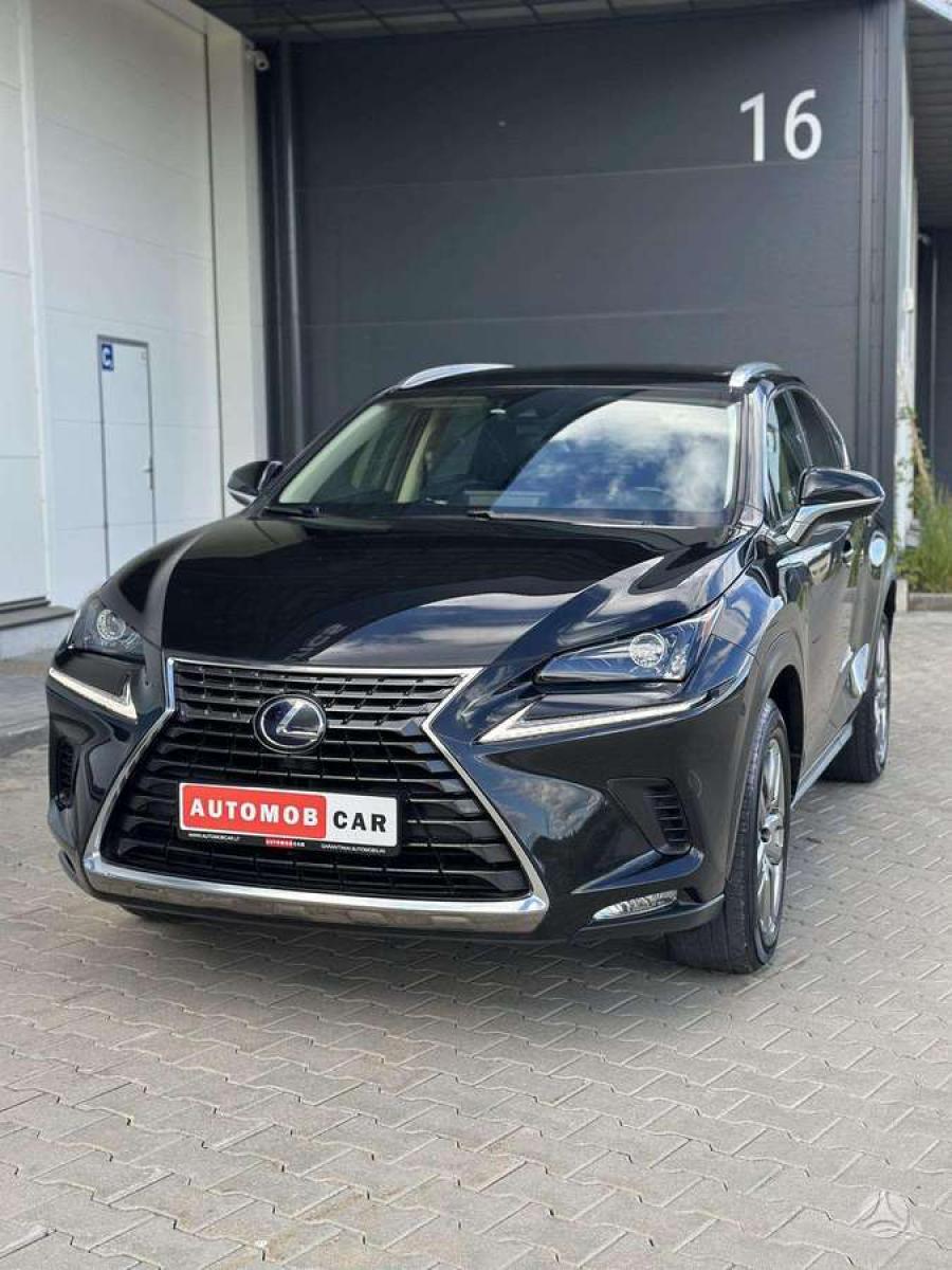 Black Lexus NX 300h 2020 in Vilnius, with an engine capacity of 2.49 L and mileage of 73 thousand km for 28890 €, photo 1 on AUTOMOTO.COM.LV