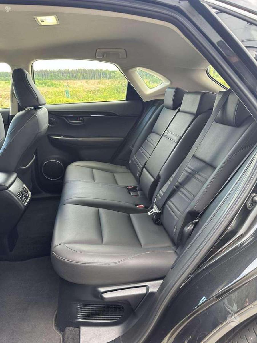 Black Lexus NX 300h 2020 in Vilnius, with an engine capacity of 2.49 L and mileage of 73 thousand km for 28890 €, photo 18 on AUTOMOTO.COM.LV