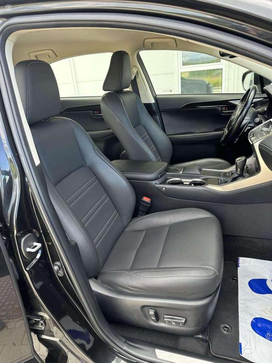 Black Lexus NX 300h 2020 in Vilnius, with an engine capacity of 2.49 L and mileage of 73 thousand km for 28890 €, photo 26 on AUTOMOTO.COM.LV