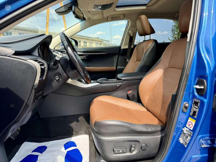 Blue Lexus NX 300h 2016 in Vilnius, with an engine capacity of 2.49 L and mileage of 243 thousand km for 18000 €, photo 28 on AUTOMOTO.COM.LV