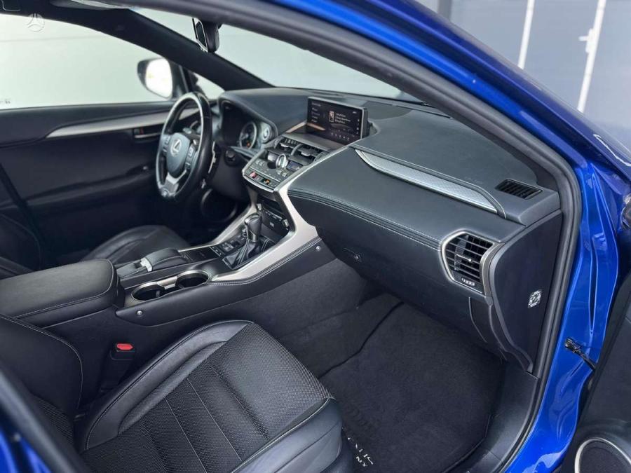 Blue Lexus NX 300h 2018 in Vilnius, with an engine capacity of 2.49 L and mileage of 185 thousand km for 23999 €, photo 13 on AUTOMOTO.COM.LV