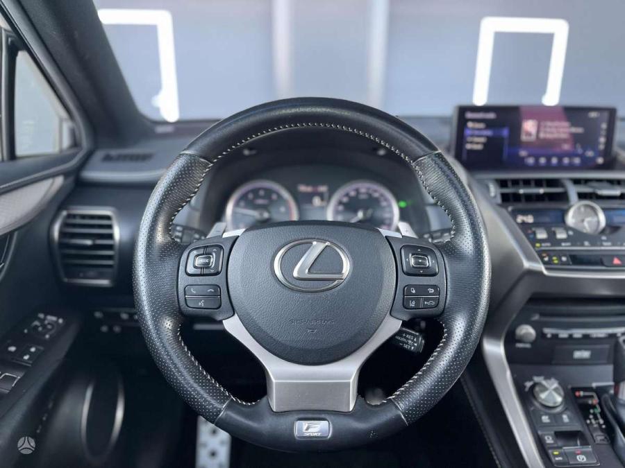Blue Lexus NX 300h 2018 in Vilnius, with an engine capacity of 2.49 L and mileage of 185 thousand km for 23999 €, photo 17 on AUTOMOTO.COM.LV