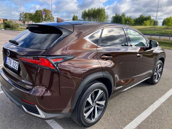 Brown Lexus NX 300h 2017 in Vilnius, with an engine capacity of 2.49 L and mileage of 68 thousand km for 32000 €, photo 3 on AUTOMOTO.COM.LV