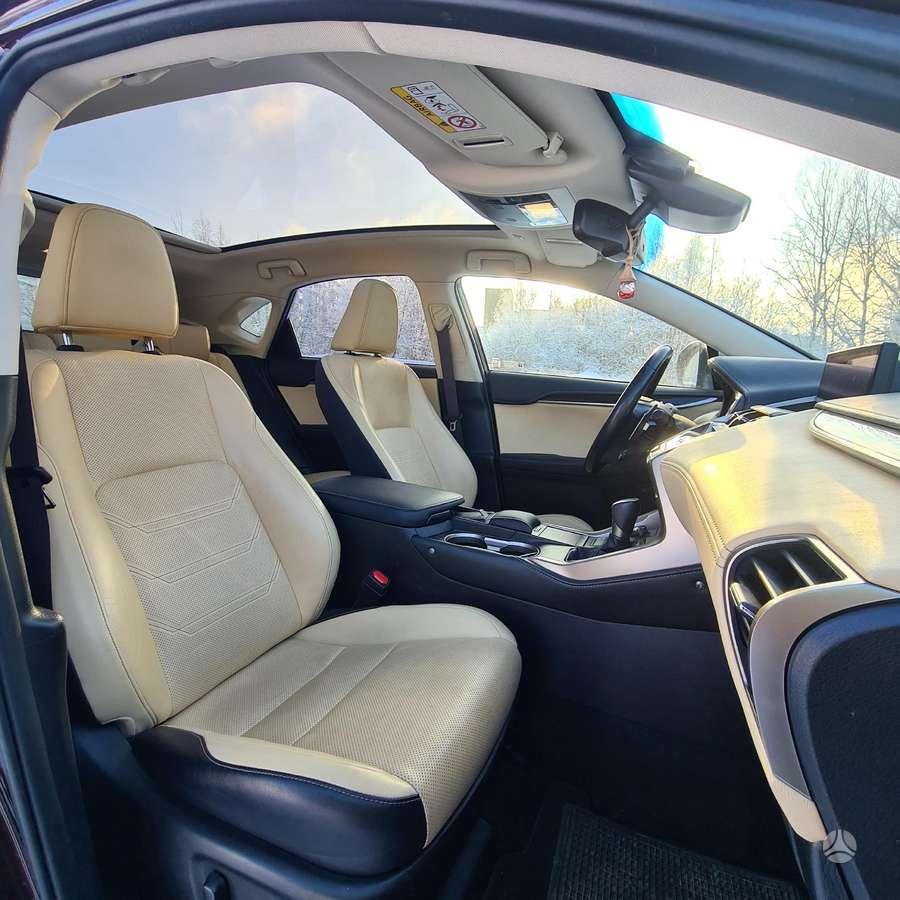 Brown Lexus NX 300h 2018 in Vilnius, with an engine capacity of 2.49 L and mileage of 155 thousand km for 26400 €, photo 27 on AUTOMOTO.COM.LV
