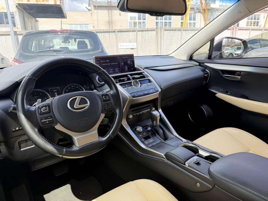 Brown Lexus NX 300h 2018 in Vilnius, with an engine capacity of 2.49 L and mileage of 127 thousand km for 21700 €, photo 16 on AUTOMOTO.COM.LV