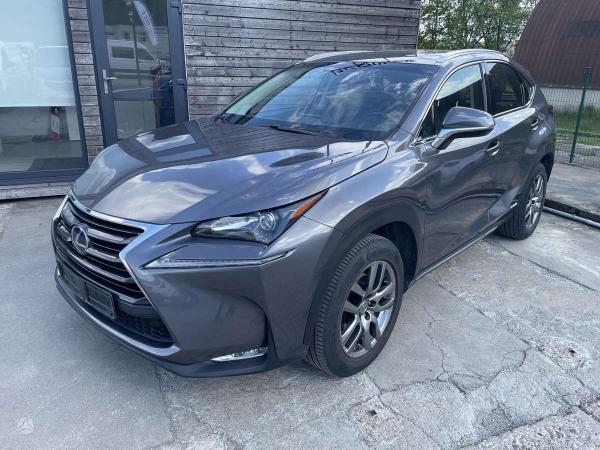 Grey Lexus NX 300h 2015 in Vilnius, with an engine capacity of 2.49 L and mileage of 186 thousand km for 17350 €, photo 1 on AUTOMOTO.COM.LV