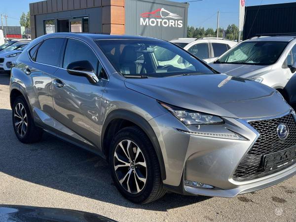 Grey Lexus NX 300h 2015 in Panevezys, with an engine capacity of 2.49 L and mileage of 182 thousand km for 19800 €, photo 1 on AUTOMOTO.COM.LV