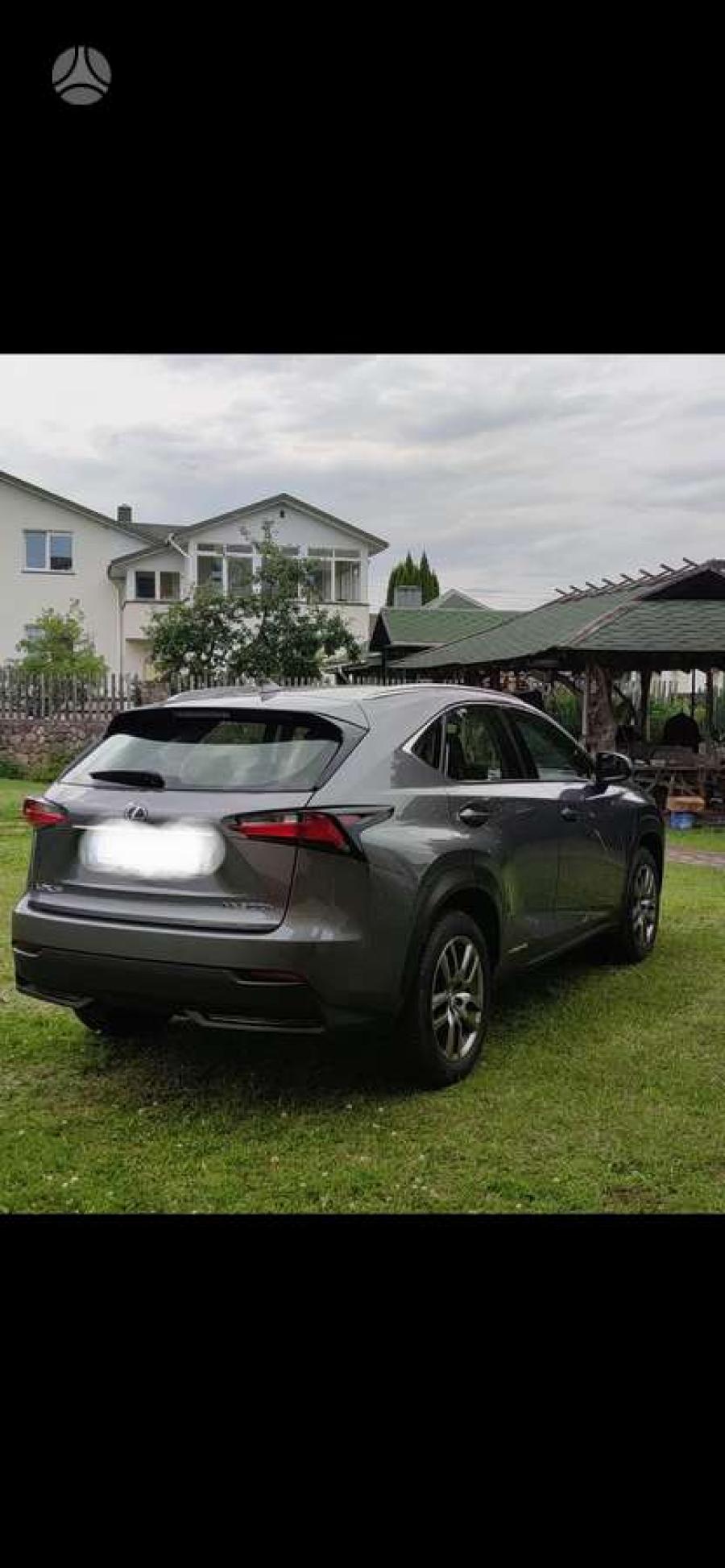 Grey Lexus NX 300h 2015 in Vilnius, with an engine capacity of 2.49 L and mileage of 242 thousand km for 18000 €, photo 9 on AUTOMOTO.COM.LV