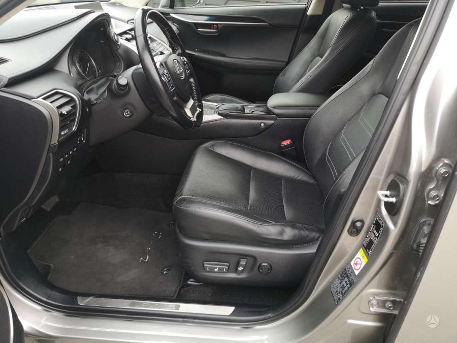 Grey Lexus NX 300h 2016 in Vilnius, with an engine capacity of 2.49 L and mileage of 223 thousand km for 18700 €, photo 16 on AUTOMOTO.COM.LV