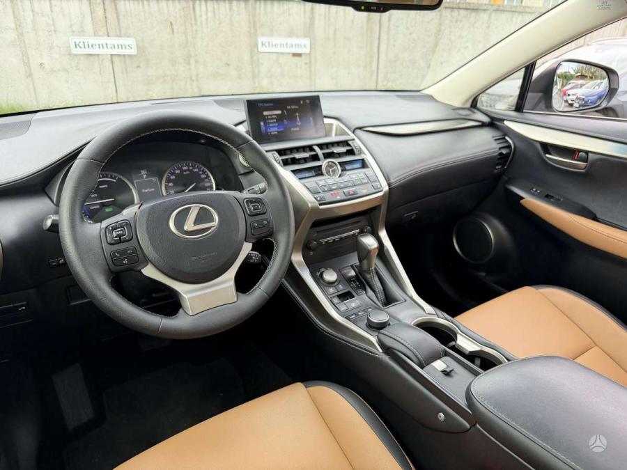 Grey Lexus NX 300h 2017 in Vilnius, with an engine capacity of 2.49 L and mileage of 214 thousand km for 18200 €, photo 15 on AUTOMOTO.COM.LV