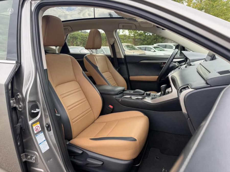 Grey Lexus NX 300h 2017 in Vilnius, with an engine capacity of 2.49 L and mileage of 214 thousand km for 18200 €, photo 18 on AUTOMOTO.COM.LV
