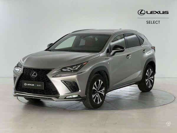 Grey Lexus NX 300h 2018 in Vilnius, with an engine capacity of 2.49 L and mileage of 99 thousand km for 29900 €, photo 1 on AUTOMOTO.COM.LV