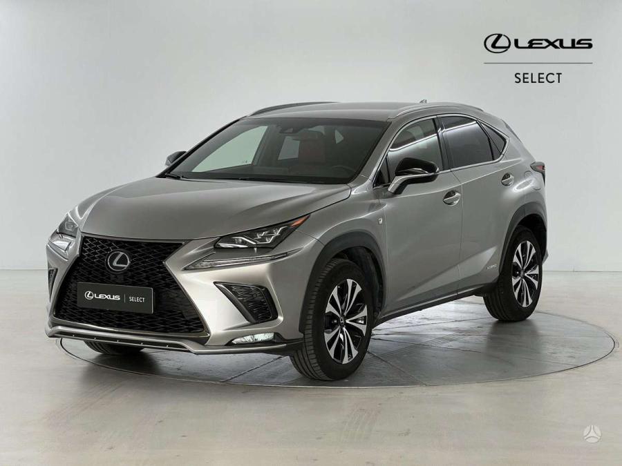 Grey Lexus NX 300h 2018 in Vilnius, with an engine capacity of 2.49 L and mileage of 99 thousand km for 29900 €, photo 1 on AUTOMOTO.COM.LV
