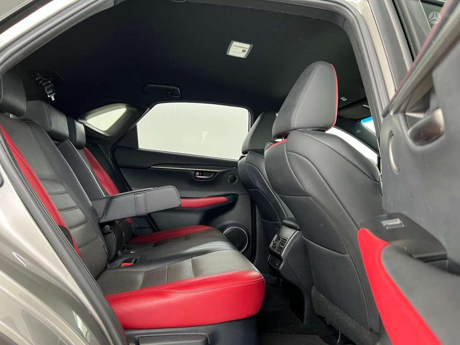 Grey Lexus NX 300h 2018 in Vilnius, with an engine capacity of 2.49 L and mileage of 99 thousand km for 29900 €, photo 8 on AUTOMOTO.COM.LV