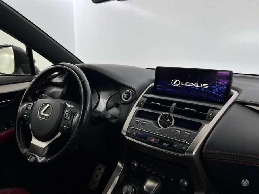 Grey Lexus NX 300h 2018 in Vilnius, with an engine capacity of 2.49 L and mileage of 99 thousand km for 29900 €, photo 15 on AUTOMOTO.COM.LV
