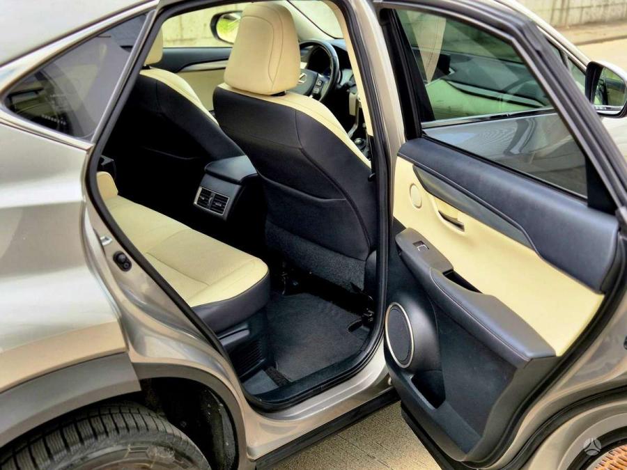 Grey Lexus NX 300h 2018 in Vilnius, with an engine capacity of 2.50 L and mileage of 260 thousand km for 22850 €, photo 29 on AUTOMOTO.COM.LV